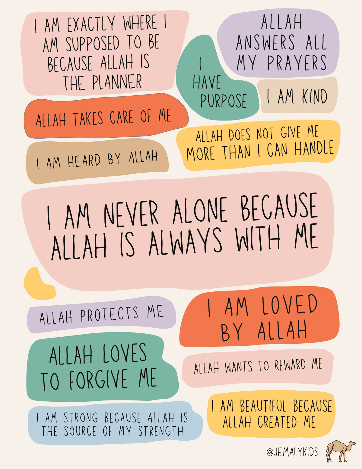 Islamic Affirmations for Kids – Jemaly