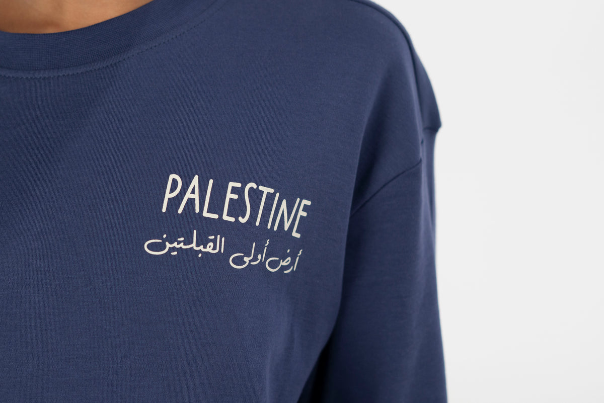Palestine Oversized Long Sleeve Shirt – Jemaly